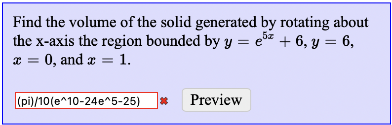 Solved Find the volume of the solid generated by rotating | Chegg.com