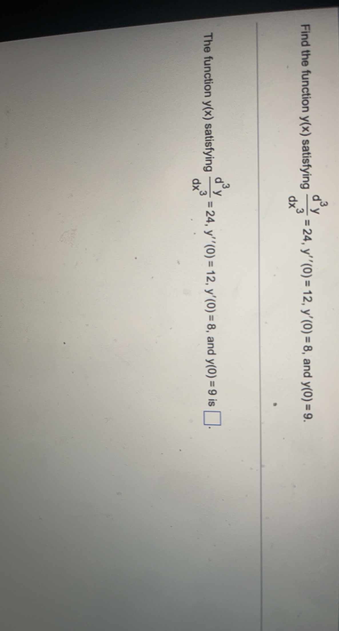 Solved Find the function y(x) satisfying | Chegg.com