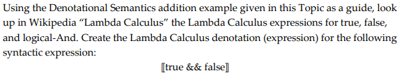 Solved Using the Denotational Semantics addition example | Chegg.com
