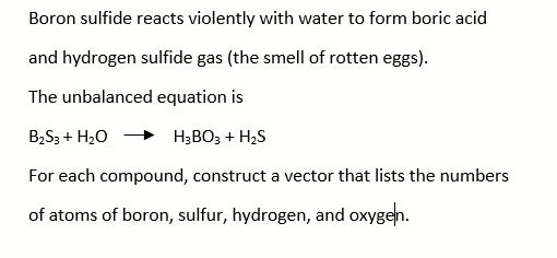 Solved Boron sulfide reacts violently with water to form | Chegg.com