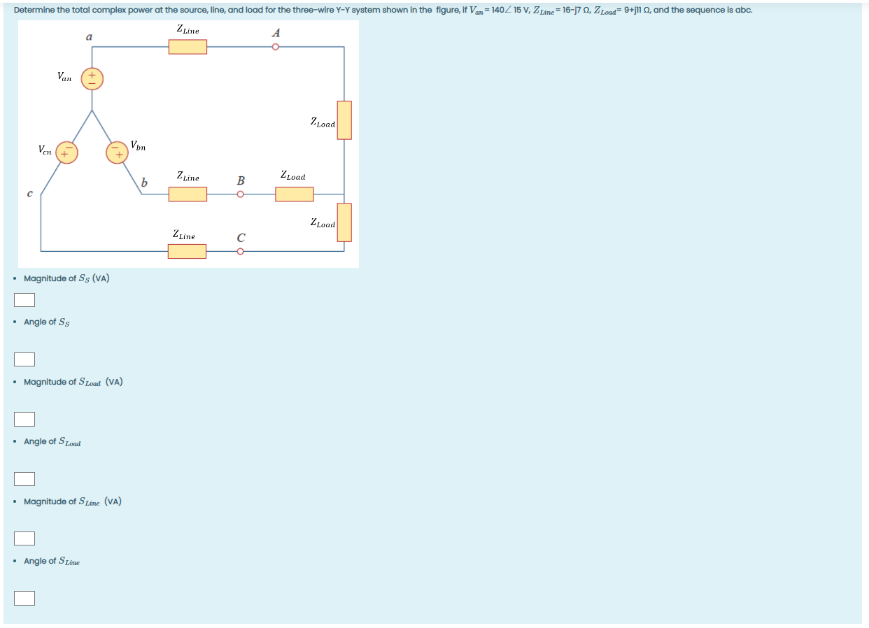 Solved Determine the total complex power at the source, | Chegg.com