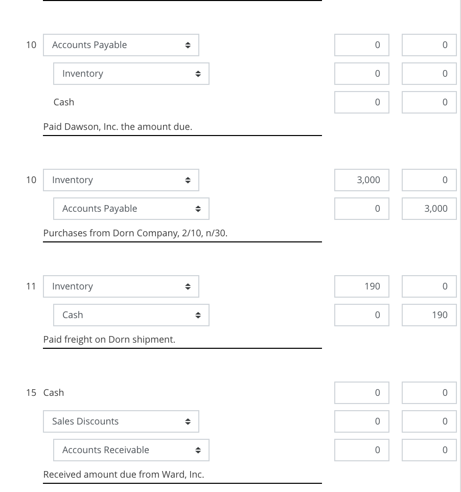 Solved Journal Entries for Merchandise | Chegg.com