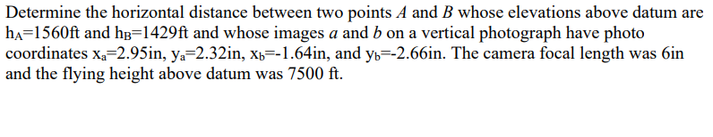 Solved Determine the horizontal distance between two points | Chegg.com