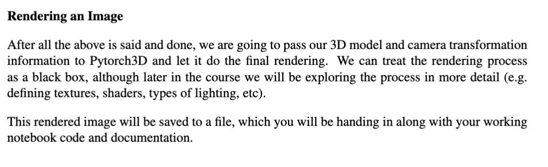 Solved Rendering an Image After all the above is said and | Chegg.com