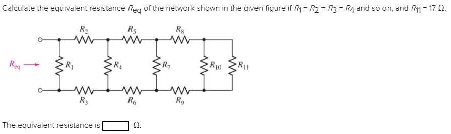 Solved Calculate the equivalent resistance Req of the | Chegg.com