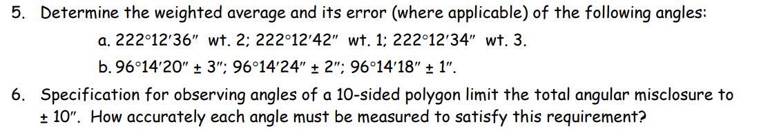 Solved 5. Determine the weighted average and its error | Chegg.com
