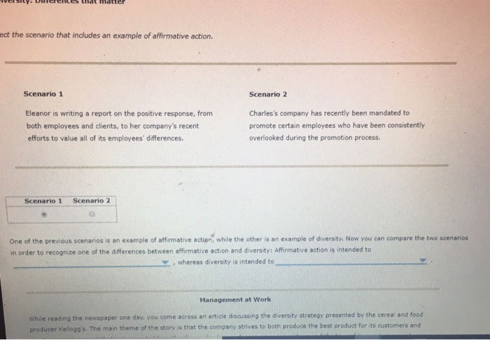 Solved ect the scenario that includes an example of | Chegg.com