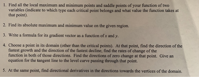 Solved Find all the local maximum and minimum points and | Chegg.com