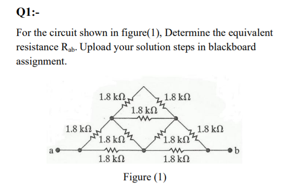 Solved 46 - Q1:- For the circuit shown in figure(1), | Chegg.com
