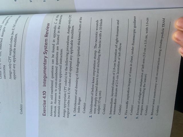 Solved 7. Complete excision of nail and matrix, right great | Chegg.com