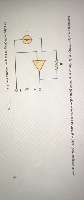 Solved Calculate the output voltage Vo for the op amp | Chegg.com