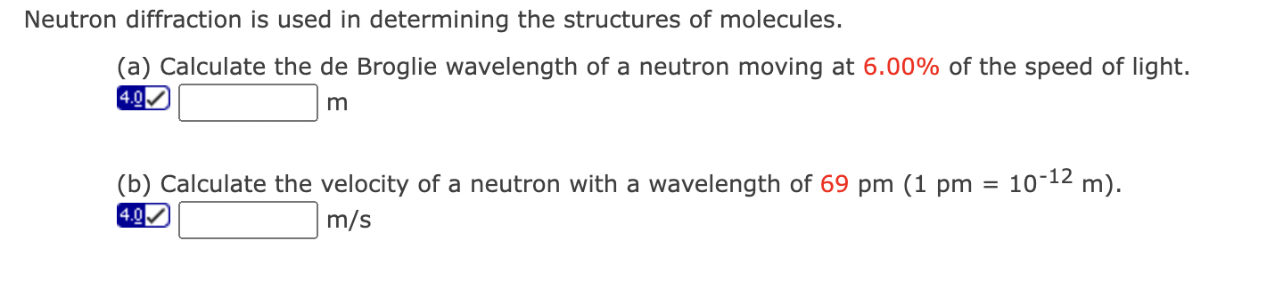 Solved Neutron diffraction is used in determining the | Chegg.com