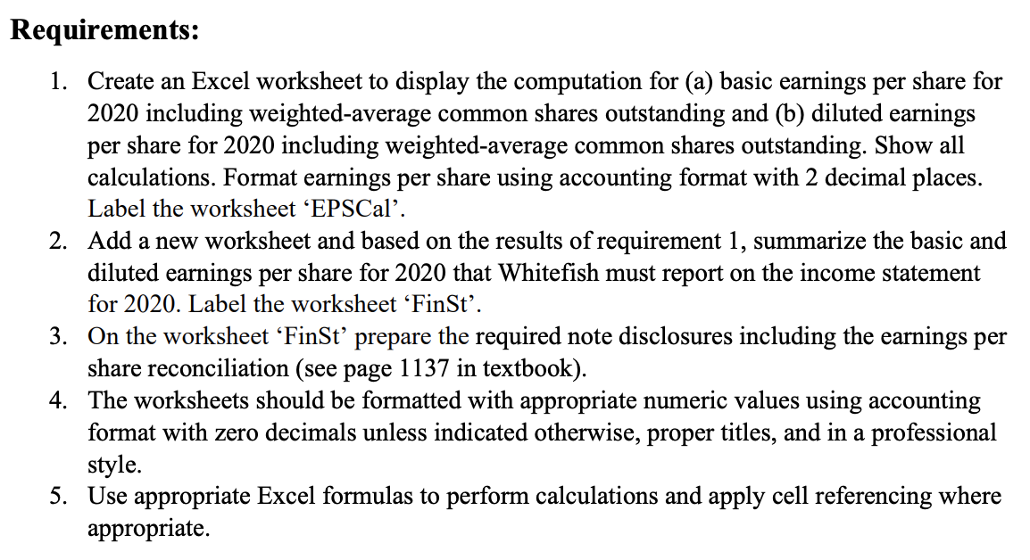 Solved Learning Objectives 1. Create Excel worksheet 2. Use | Chegg.com