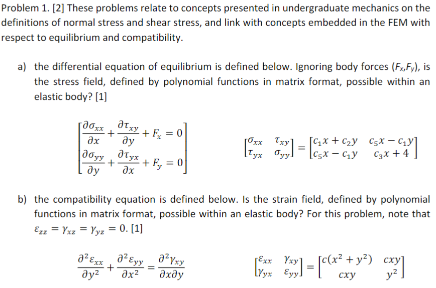 Solved Problem 1. [2] ﻿These problems relate to ﻿concepts | Chegg.com