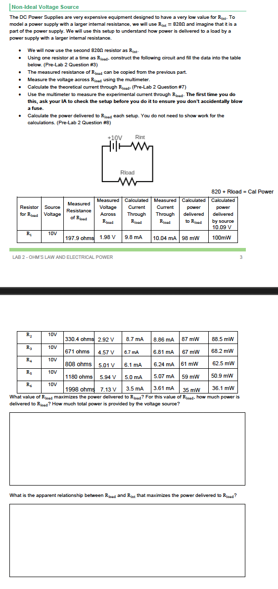 Solved What value of Rload ﻿maximizes the power delivered | Chegg.com