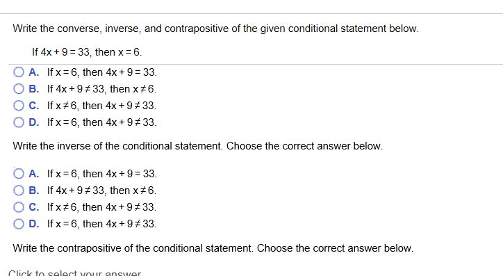 Solved Write the converse, inverse, and contrapositive of | Chegg.com