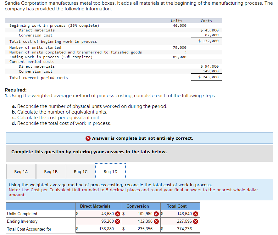 Solved Using the weighted-average method of process costing, | Chegg.com