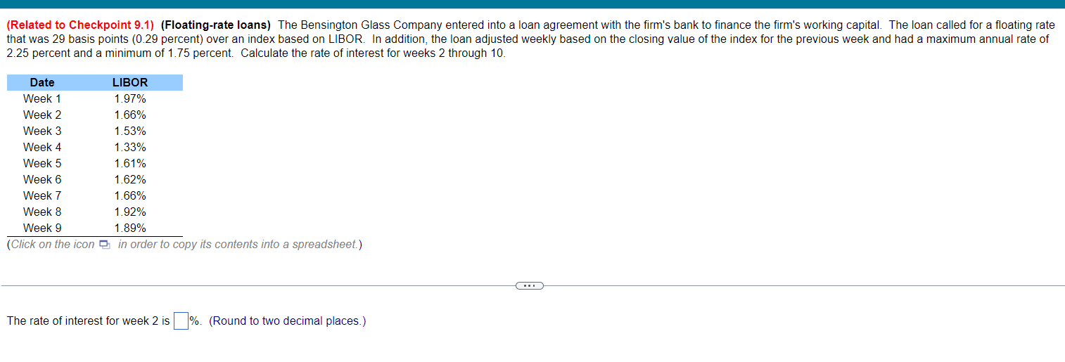 Solved 2 25 Percent And A Minimum Of 1 75 Percent Calculate Chegg