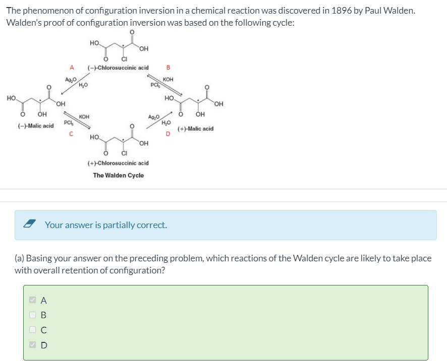 Solved The phenomenon of configuration inversion in a | Chegg.com
