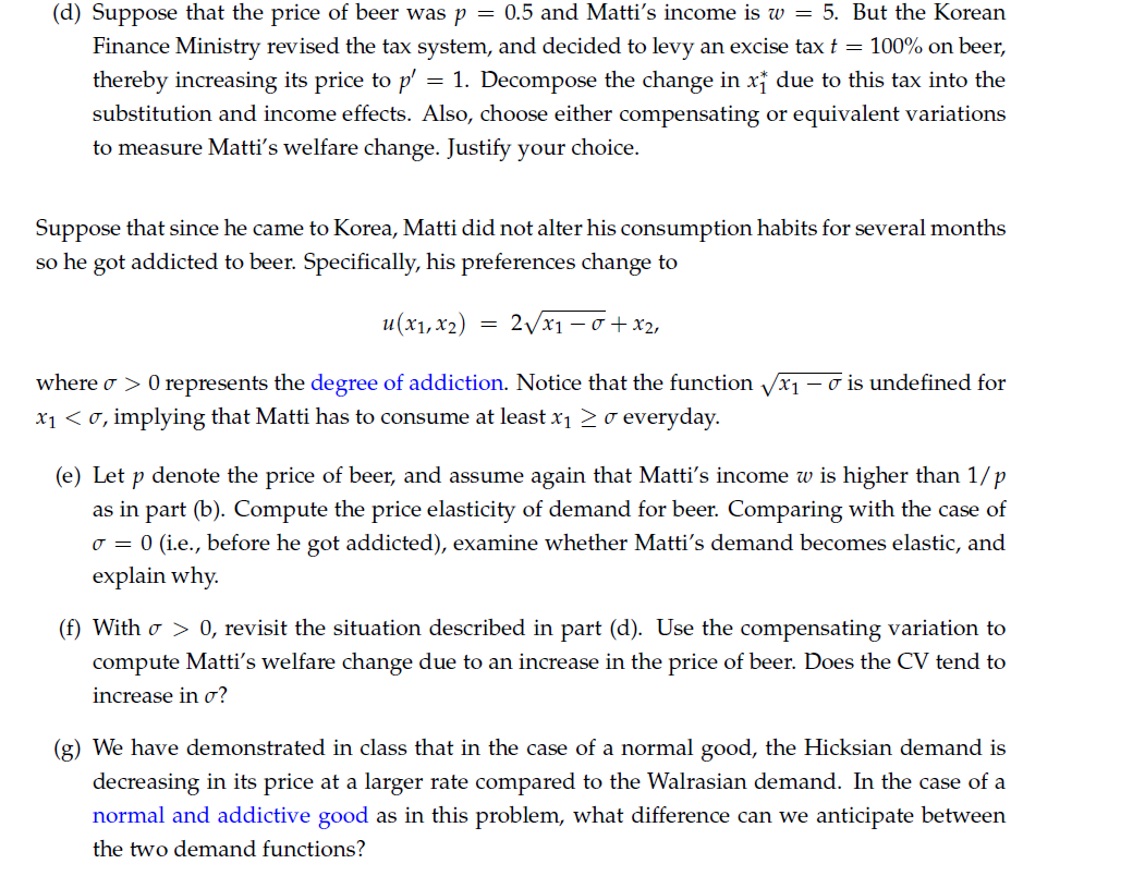 Solved Another class of utility functions, referred to as | Chegg.com
