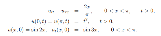 Solved The inhomogeneous Dirichlet type initial and boundary | Chegg.com