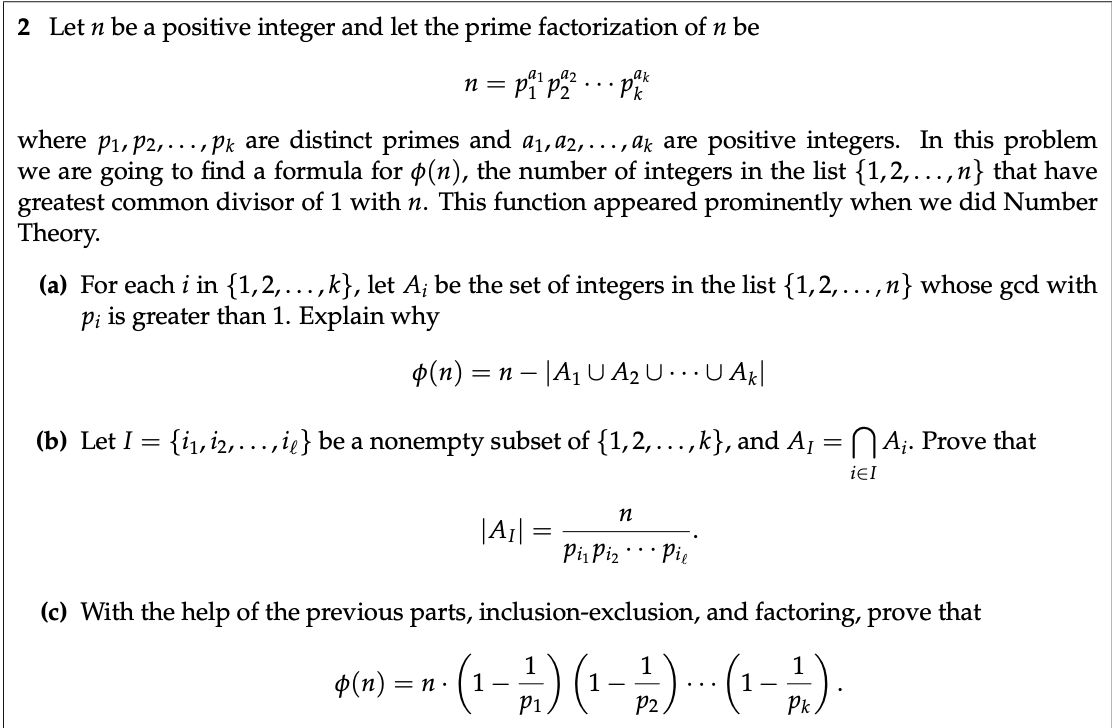 Solved 2 Let n be a positive integer and let the prime | Chegg.com