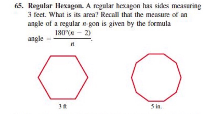 Regular Hexagon Area Formula