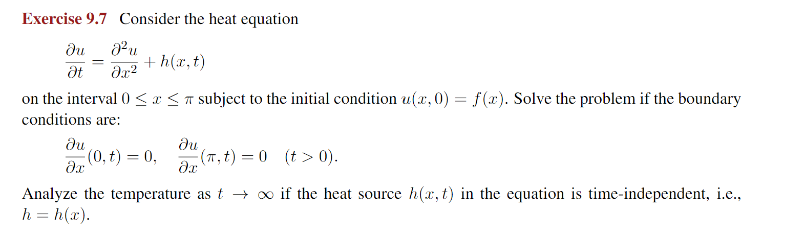 Solved How to solve this heat equation | Chegg.com Solved How to solve this heat equation | Chegg.com