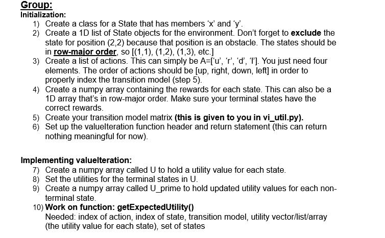Solved Implement the Value Iteration algorithm shown in the | Chegg.com