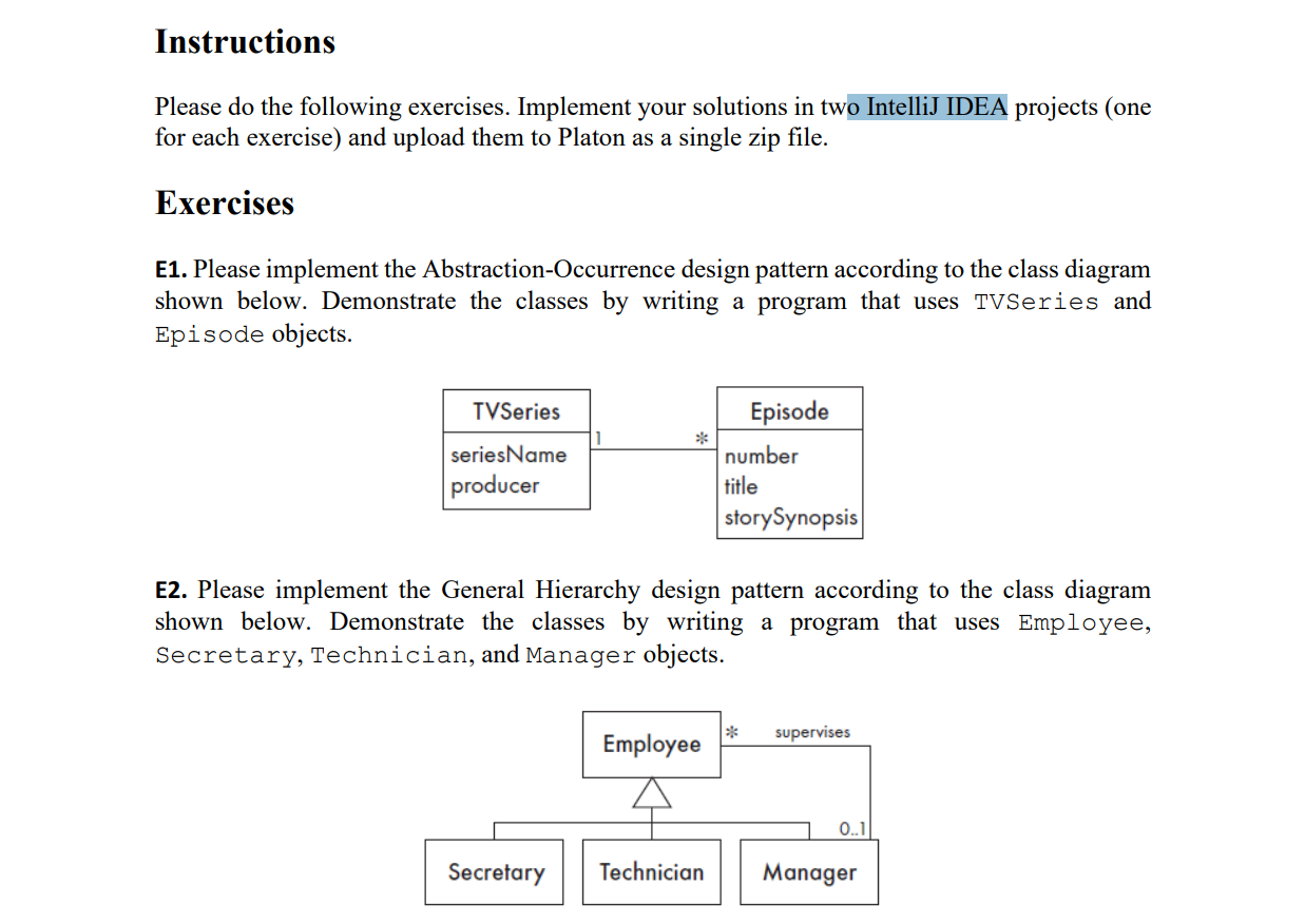 Solved Using Design Patterns Java Software | Chegg.com