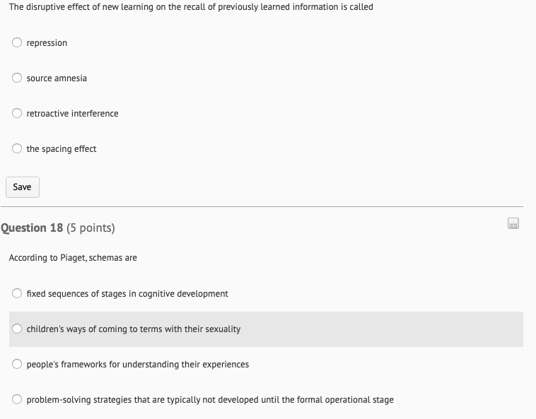 Solved The disruptive effect of new learning on the recall | Chegg.com