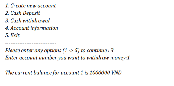 Solved Topic A: Write a simple Bank Management Program using | Chegg.com