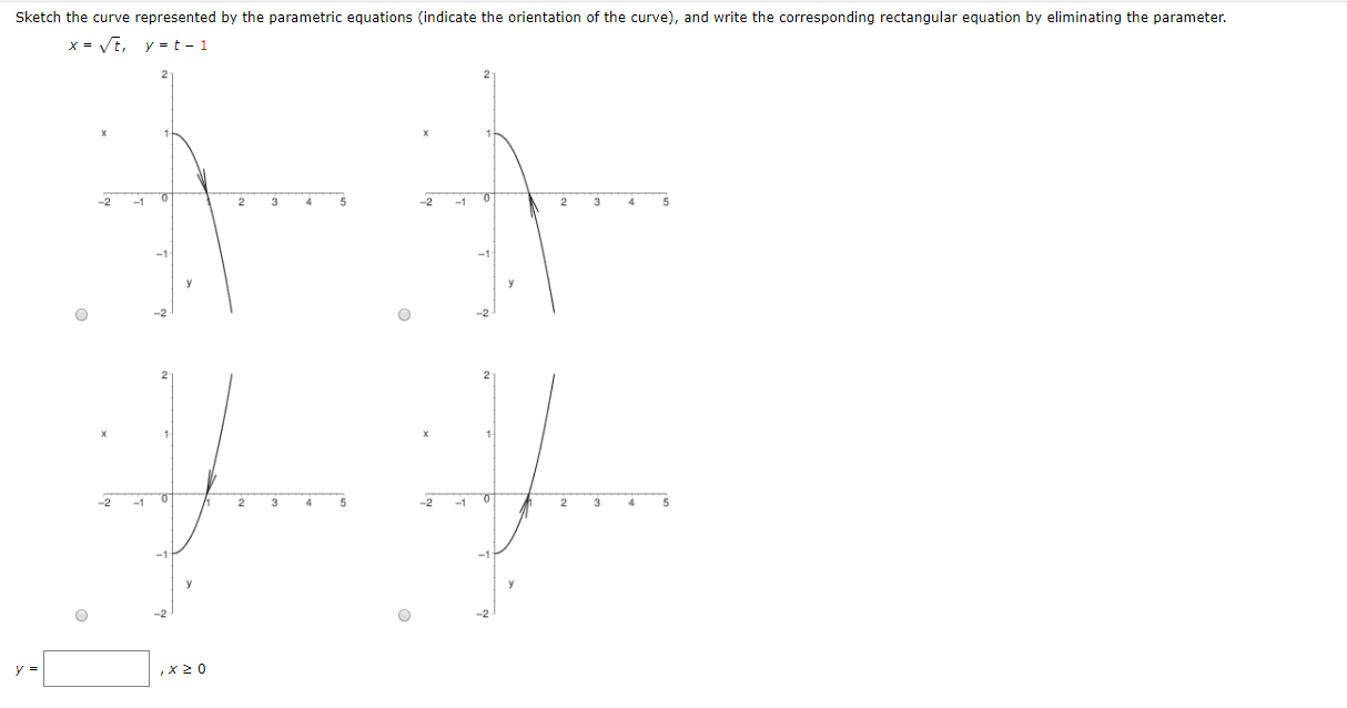 Solved Sketch The Curve Represented By The Parametric
