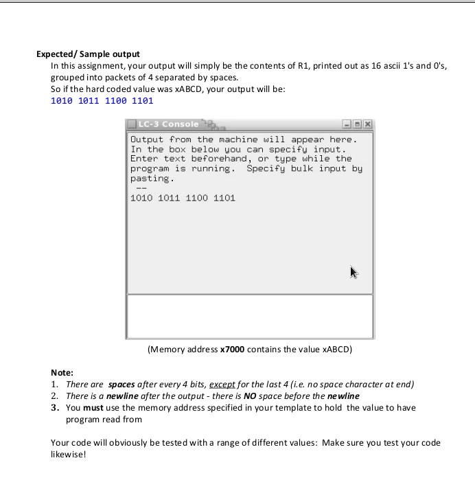 CODE TEMPLATE: .ORIG x3000 ; Program | Chegg.com