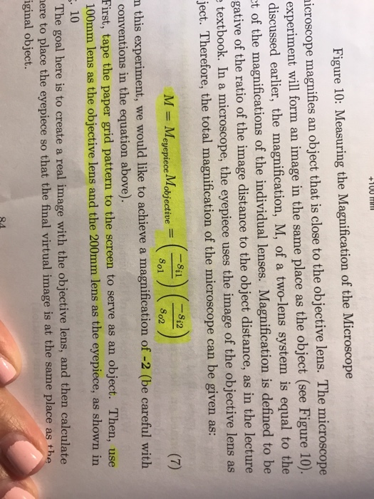 Solved The microscope: Find the equation (9) from | Chegg.com