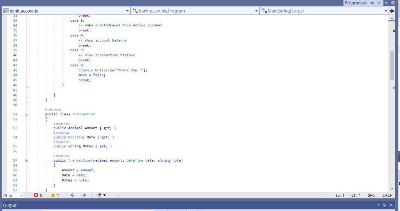 Solved Download bank_account.zip. This program is a simple | Chegg.com