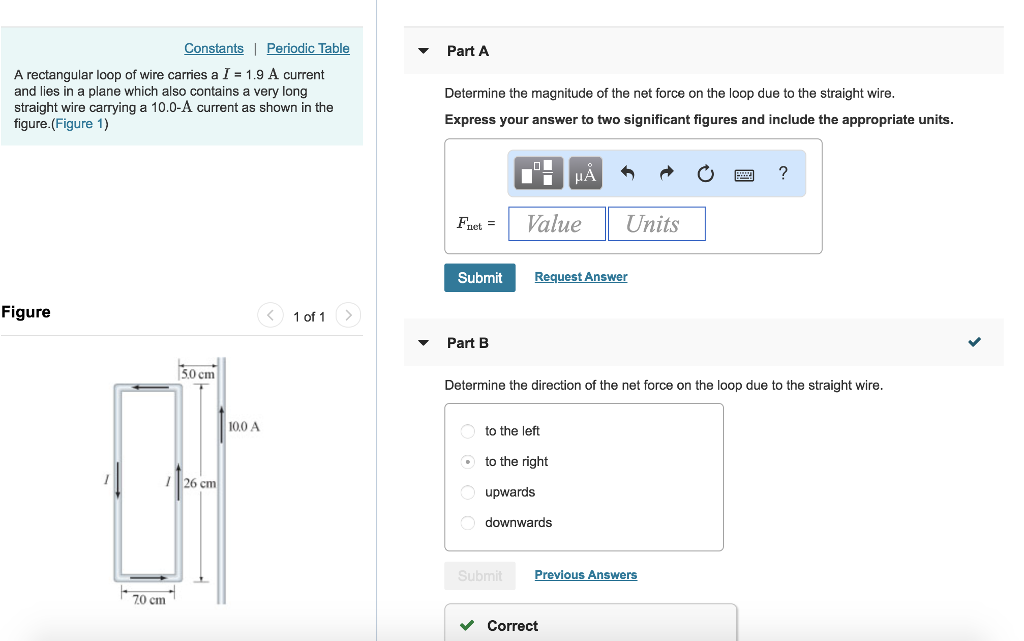 Solved Constants| Periodic Table Part A A rectangular loop | Chegg.com