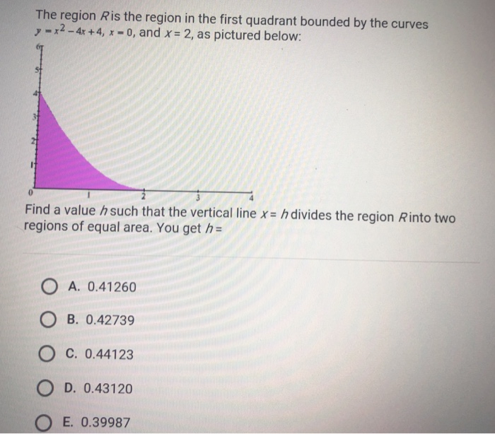 Solved The region Ris the region in the first quadrant | Chegg.com