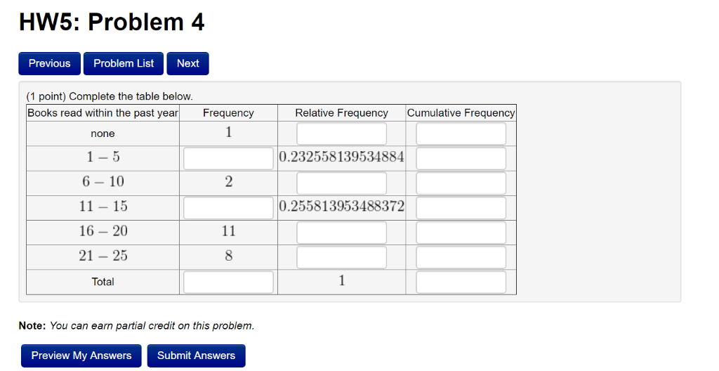 Solved HW5: Problem 4 Previous Problem List Next (1 point) | Chegg.com