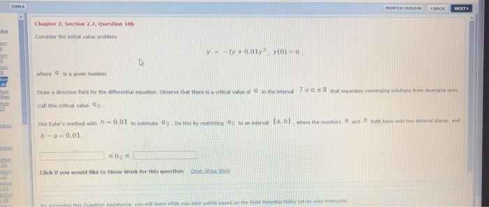 Solved Chapter 2, Section 2.7, Question 18b Consider the | Chegg.com