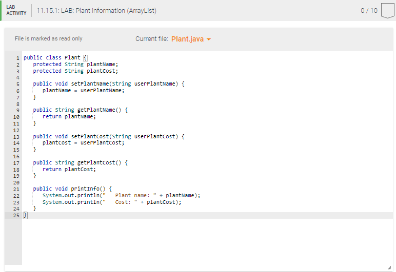 Solved Given a base Plant class and a derived Flower class, | Chegg.com