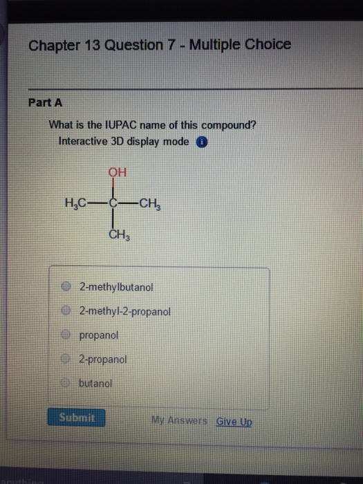 Solved What is the IUPAC name of this compound? Interactive | Chegg.com