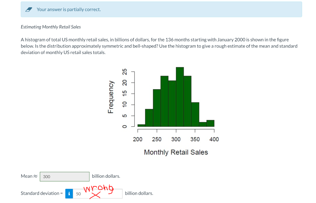 Solved Just need standard deviation of monthly US retail | Chegg.com