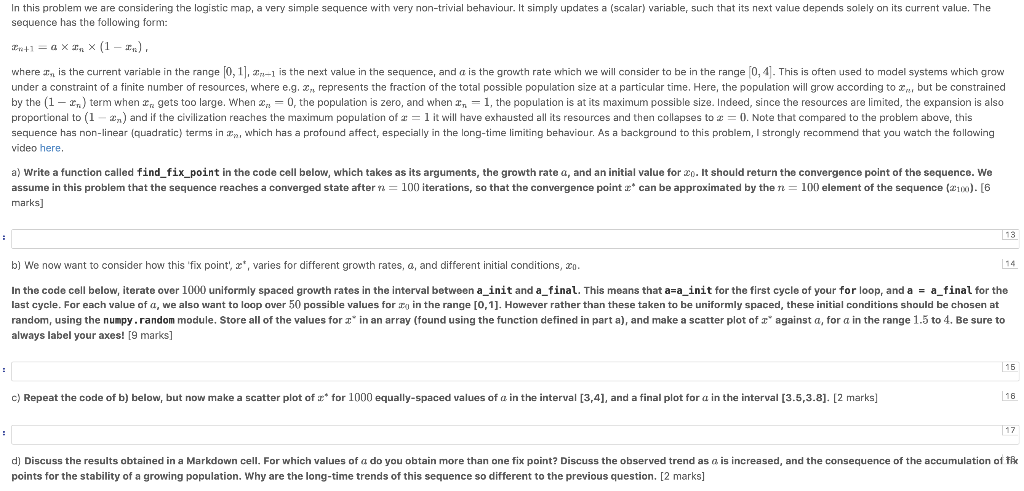 Solved In this problem we are considering the logistic map, | Chegg.com