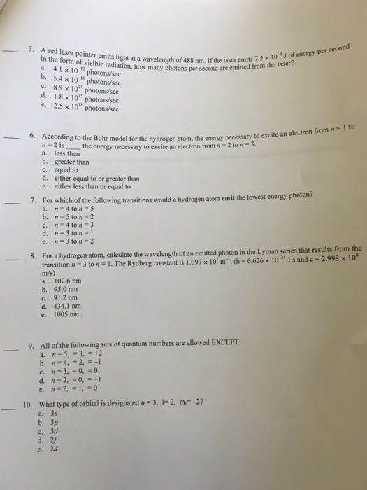 Solved A red laser pointer emits light at a wavelength of | Chegg.com
