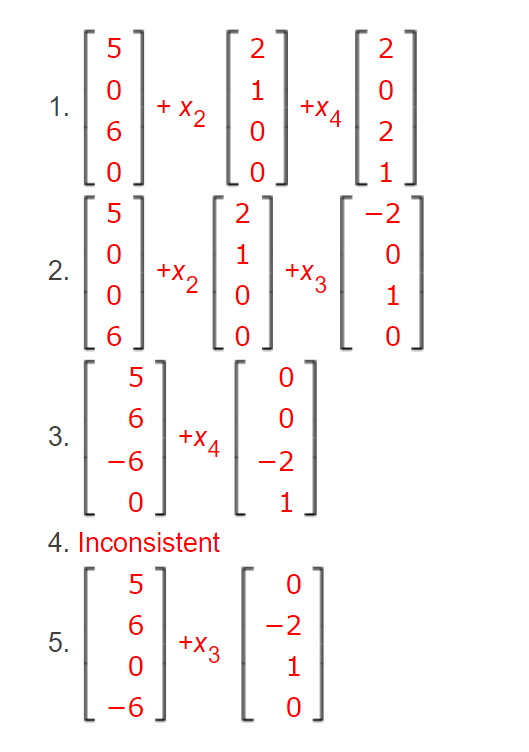 Solved For each of the SELs whose augmented matrices reduce | Chegg.com