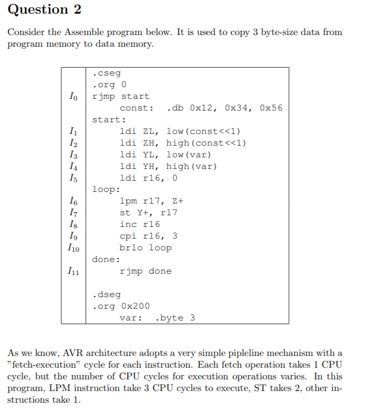 Solved uestion 2 Consider the Assemble program below. It is | Chegg.com Solved uestion 2 Consider the Assemble program below. It is | Chegg.com