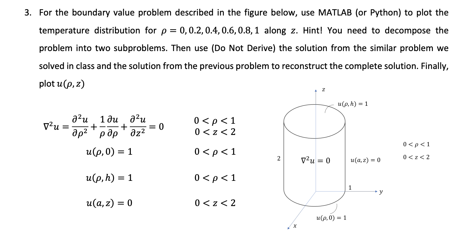 3. For the boundary value problem described in the | Chegg.com