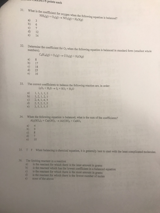 Solved REDIS points each 31. What is the coefficient for | Chegg.com