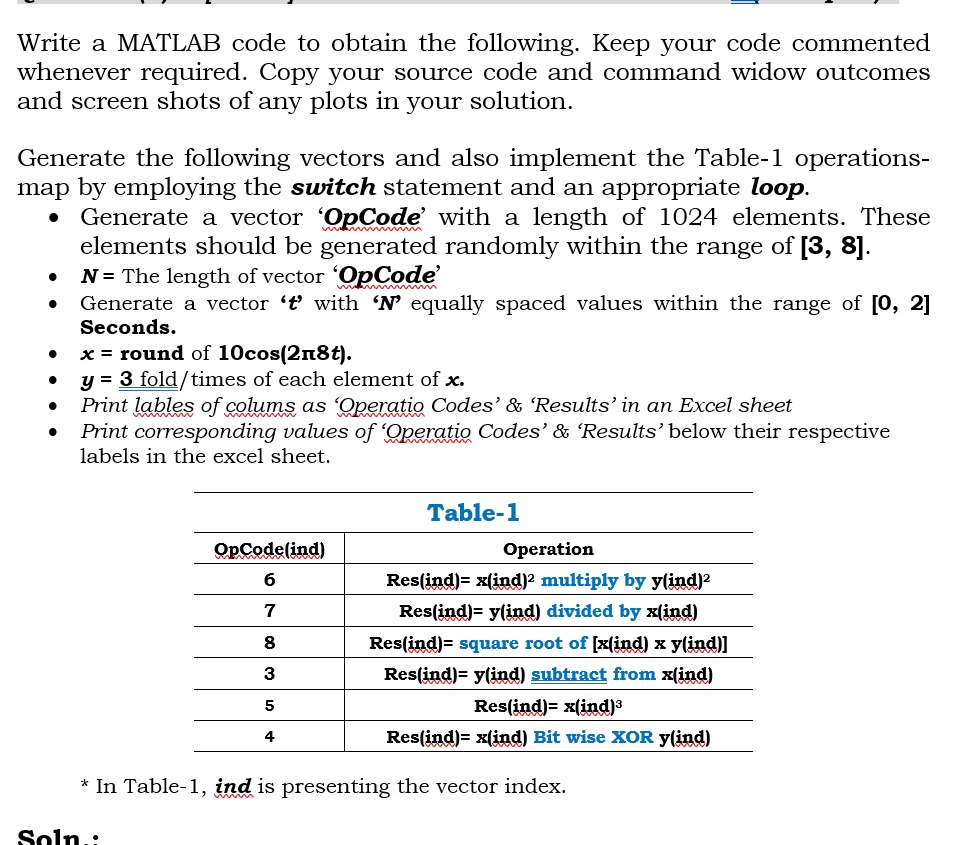 Solved Write a MATLAB code to obtain the following. Keep | Chegg.com